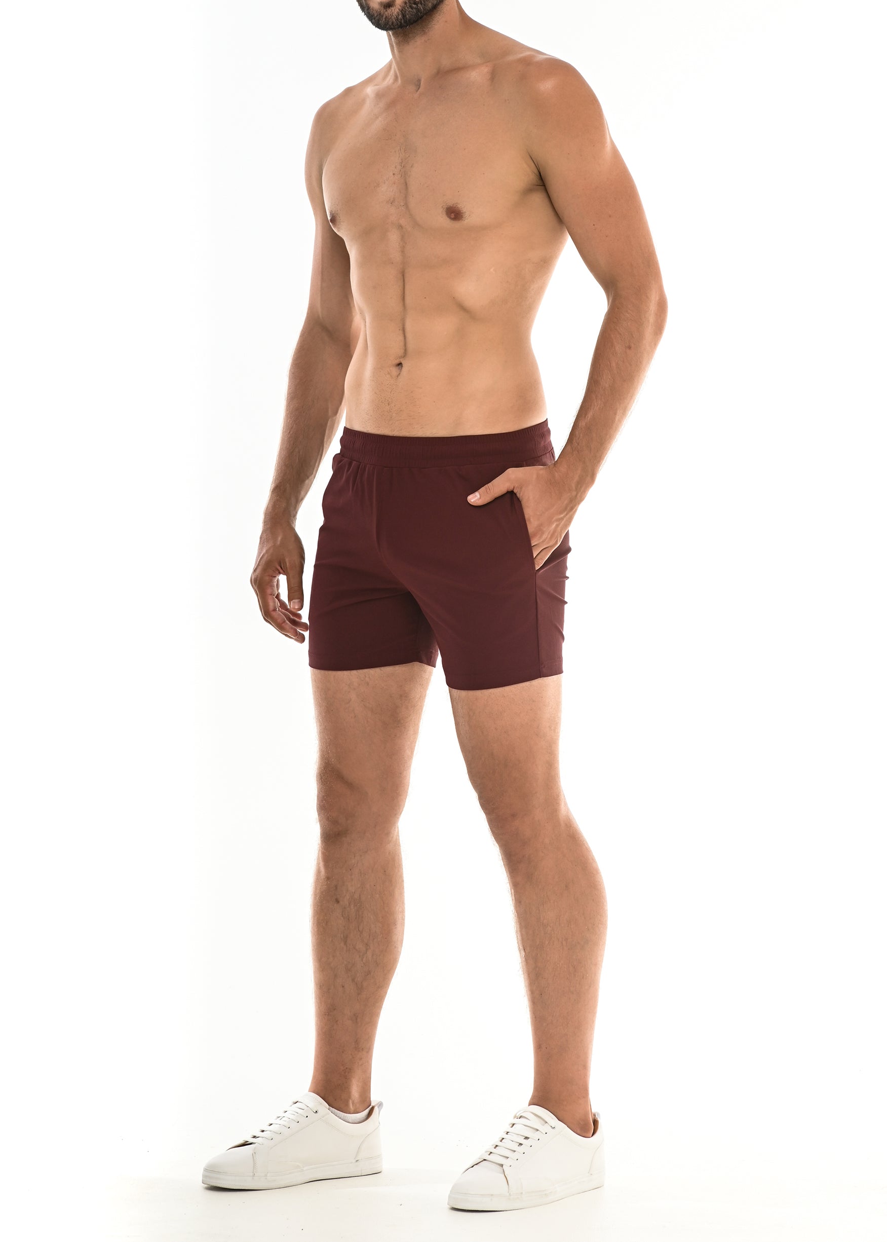 WINE DIAMOND WEAVE PERFORMANCE SHORTS ST-1466-62