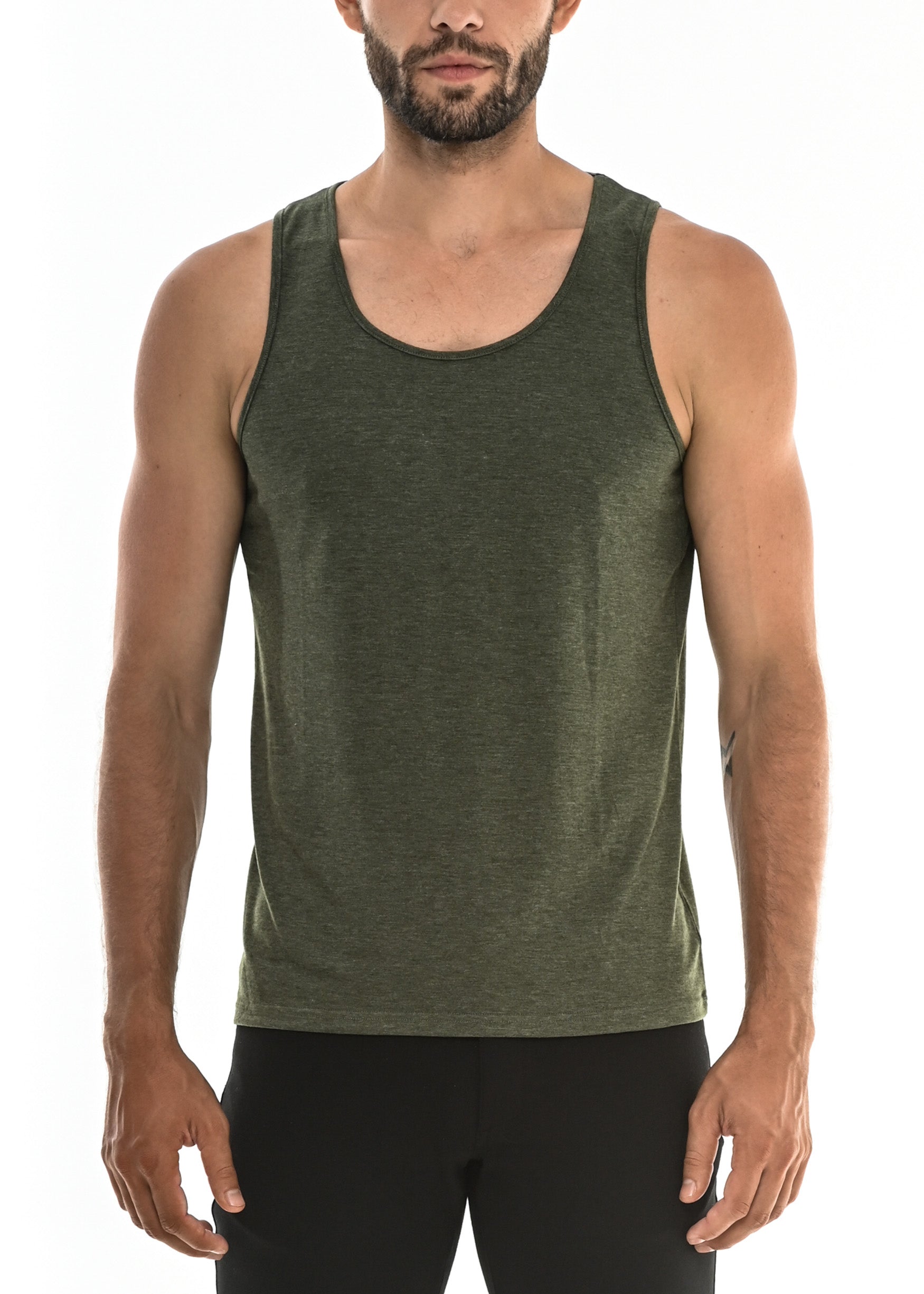 ARMY CHEVRON LASER CUT TANK TOP ST-254