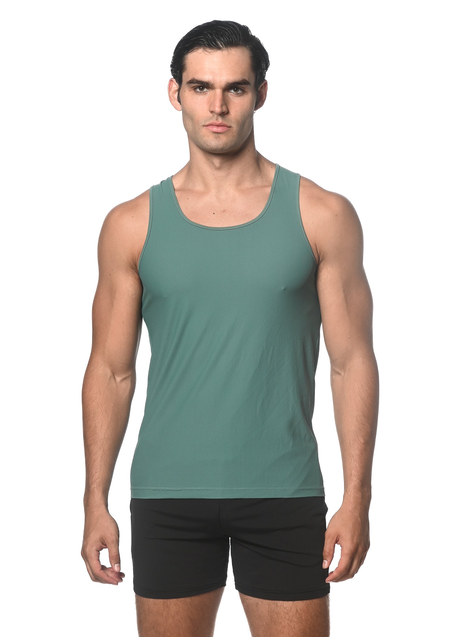 Ocean Textured Stretch Mesh Performance Singlet